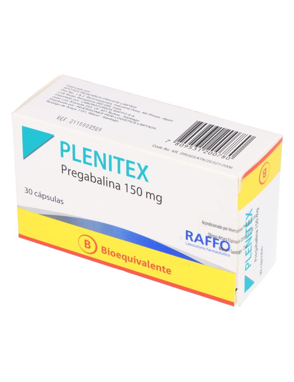 Precio Plenitex Pregabalina 150 mg 30 Cápsulas | Farmalisto CL
