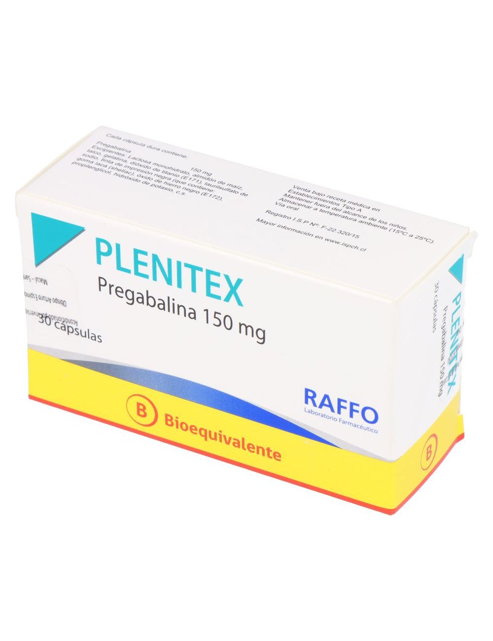 Precio Plenitex Pregabalina 150 mg 30 Cápsulas | Farmalisto CL