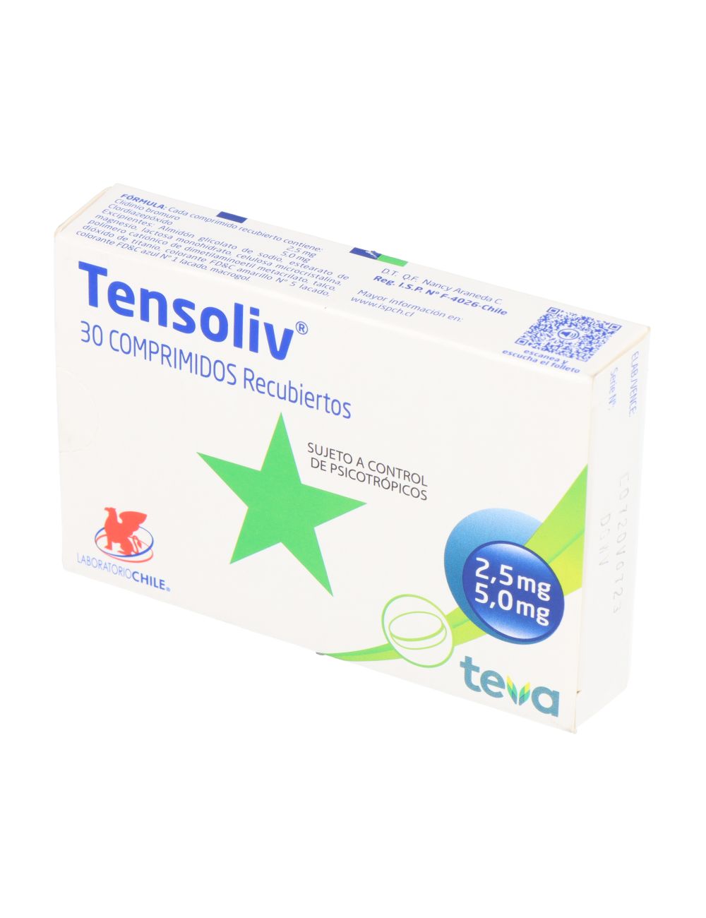 Precio Tensoliv 5 mg 30 Comprimidos | Farmalisto CL
