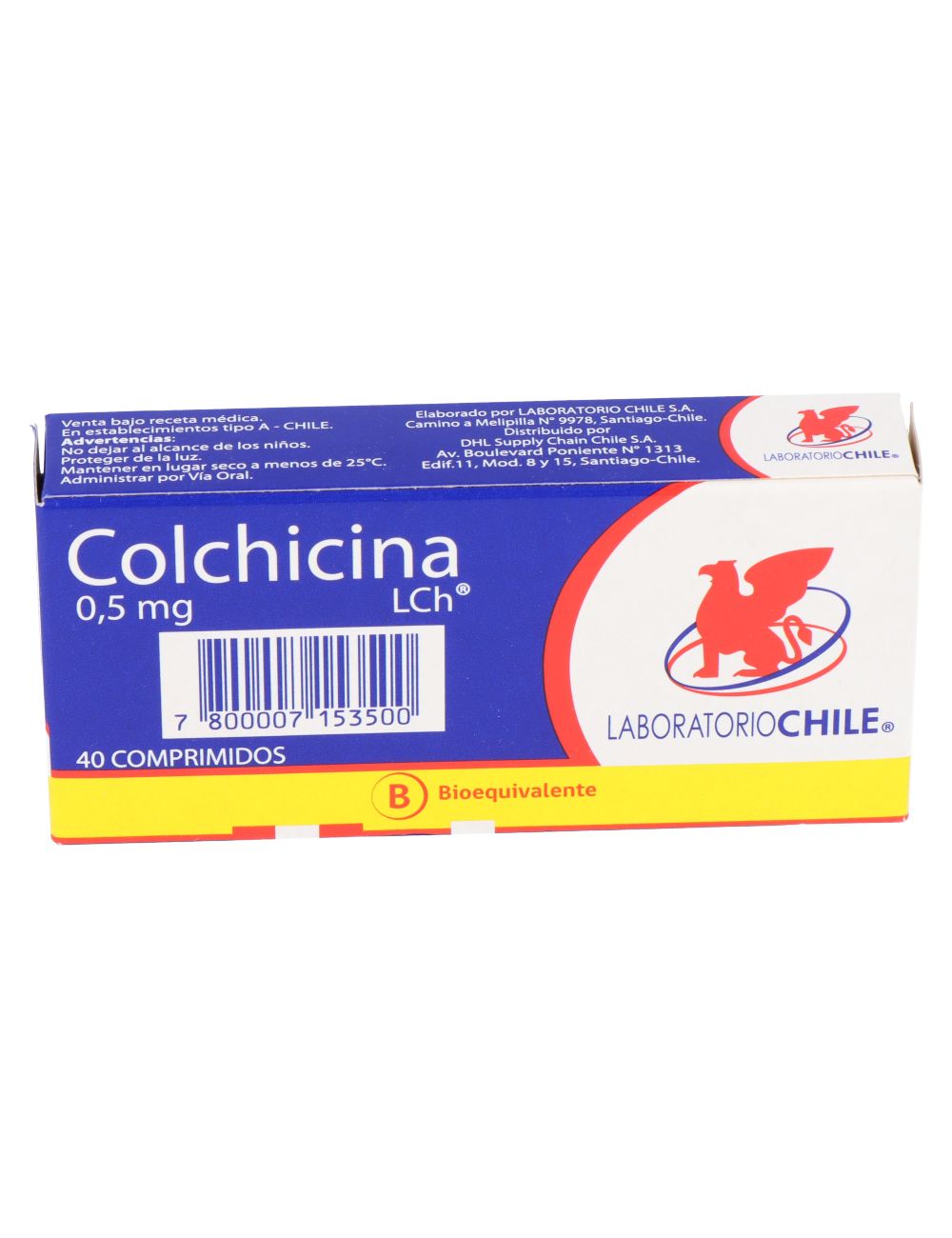 Precio Colchicina 0.5 mg 40 Comprimidos | Farmalisto CL
