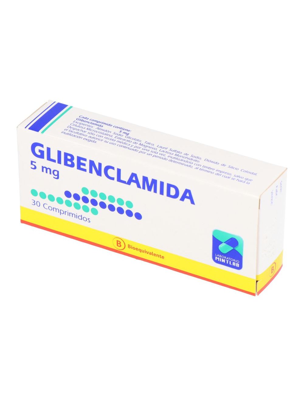 Precio Glibenclamida 5 mg 30 Comprimidos | Farmalisto CL
