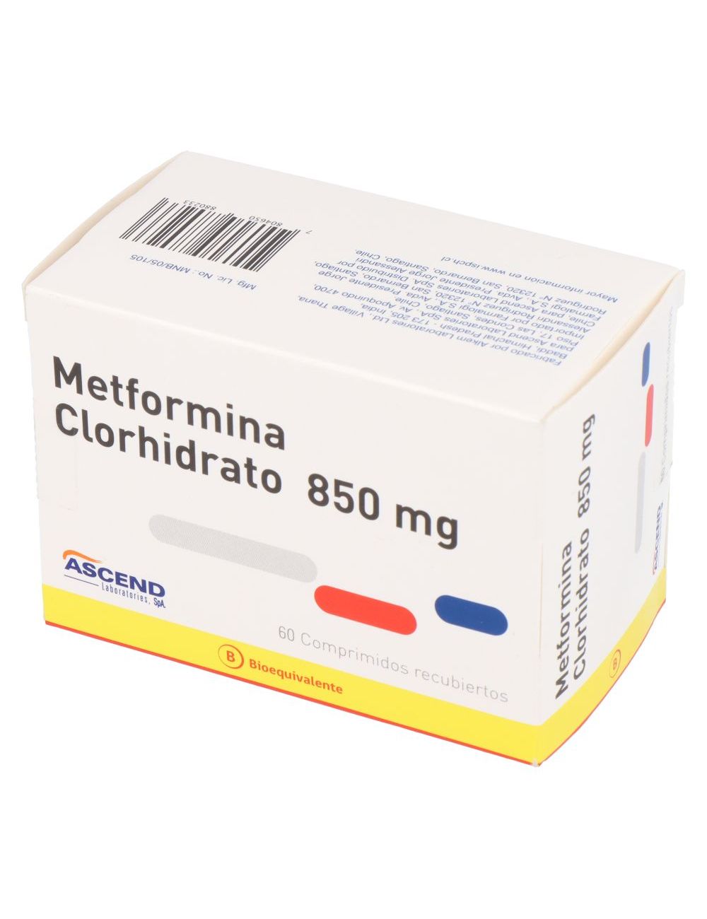 Precio Metformina 850 mg 60 Comprimido | Farmalisto CL