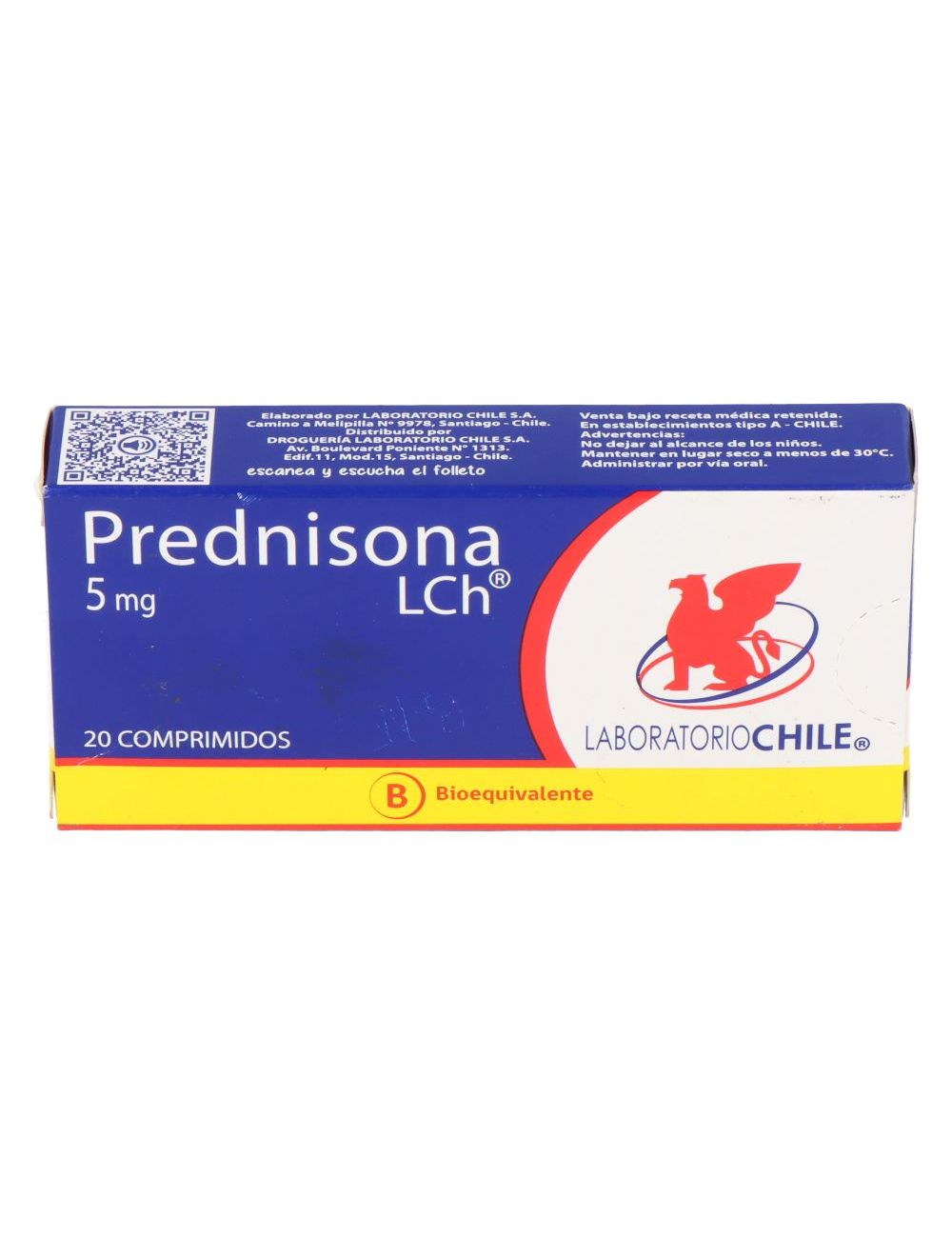 PREDNISONA 5MG 20 COMPRIMIDOS BIOEQUIVALENTE MINTLAB