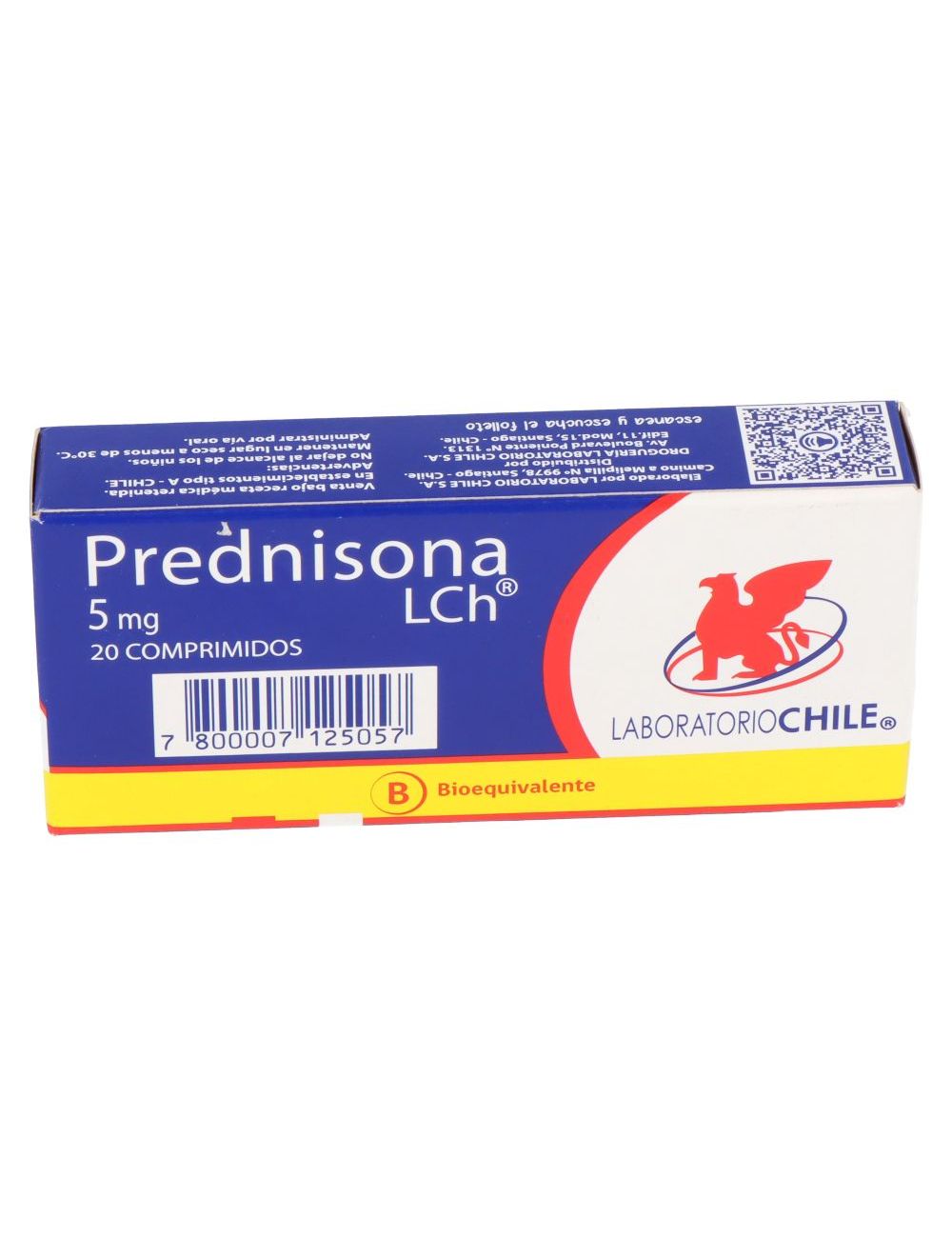 Precio Prednisona 5 mg 20 Comprimidos | Farmalisto CL