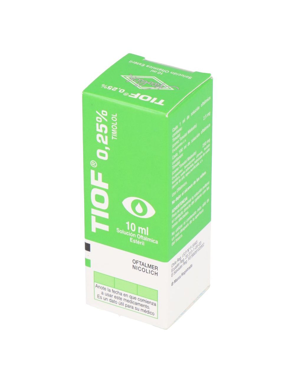 Precio Tiof 0.25% Solucion Oftalmica 10 mL | Farmalisto CL
