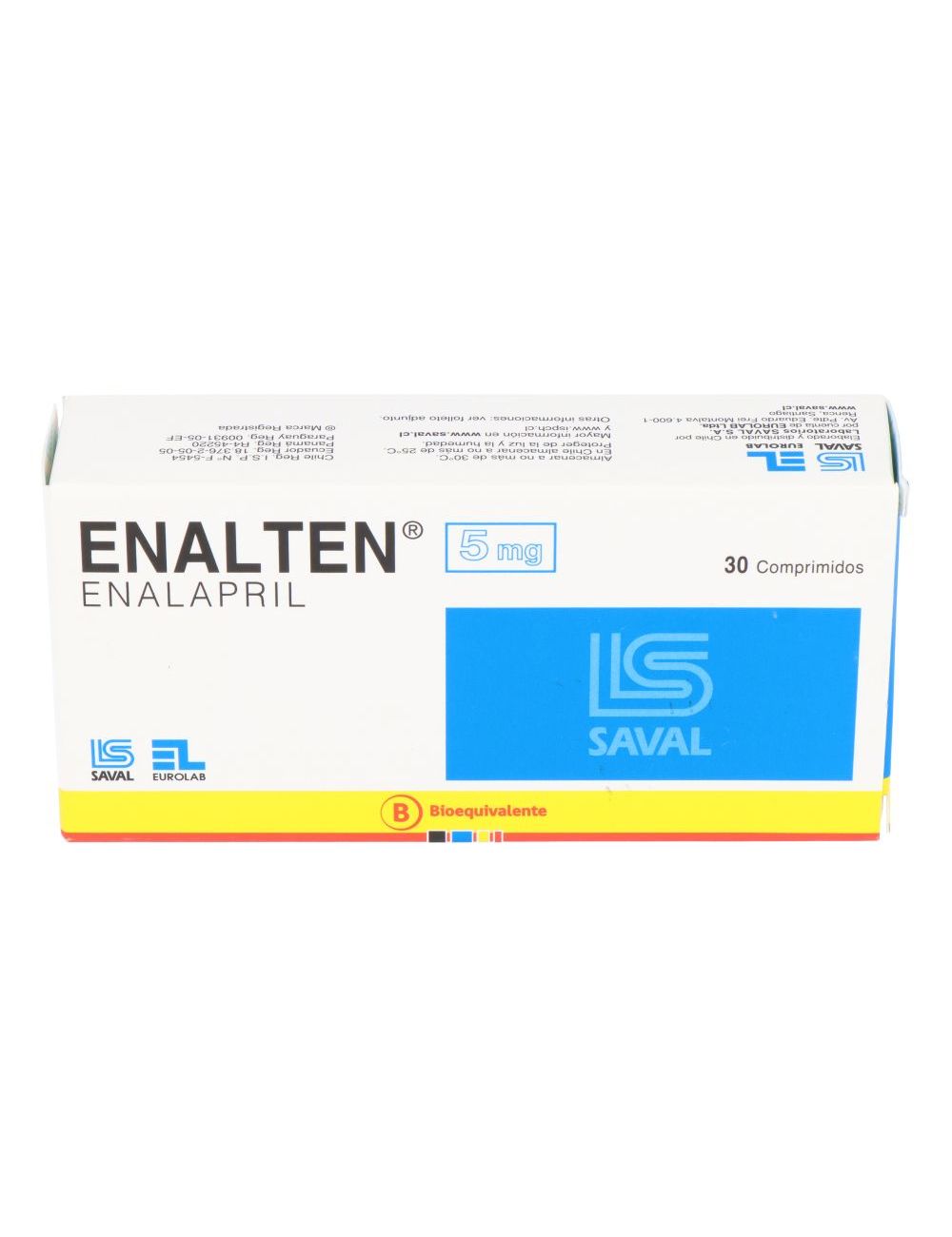 Precio Enalten 5 mg Enalapril 30 Comprimidos | Farmalisto CL