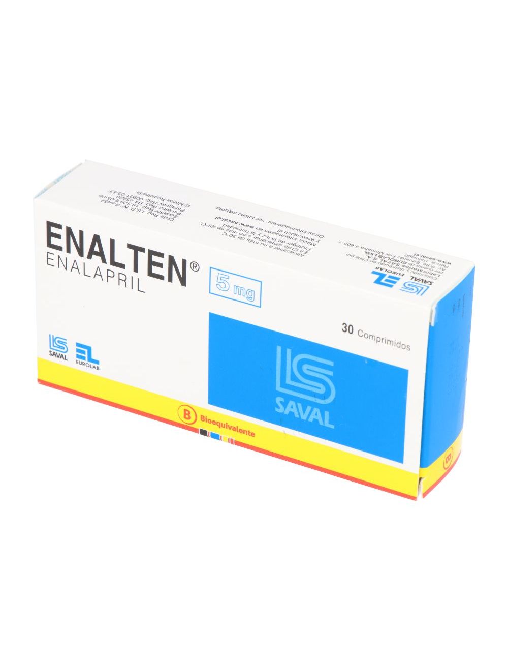 Precio Enalten 5 mg Enalapril 30 Comprimidos | Farmalisto CL