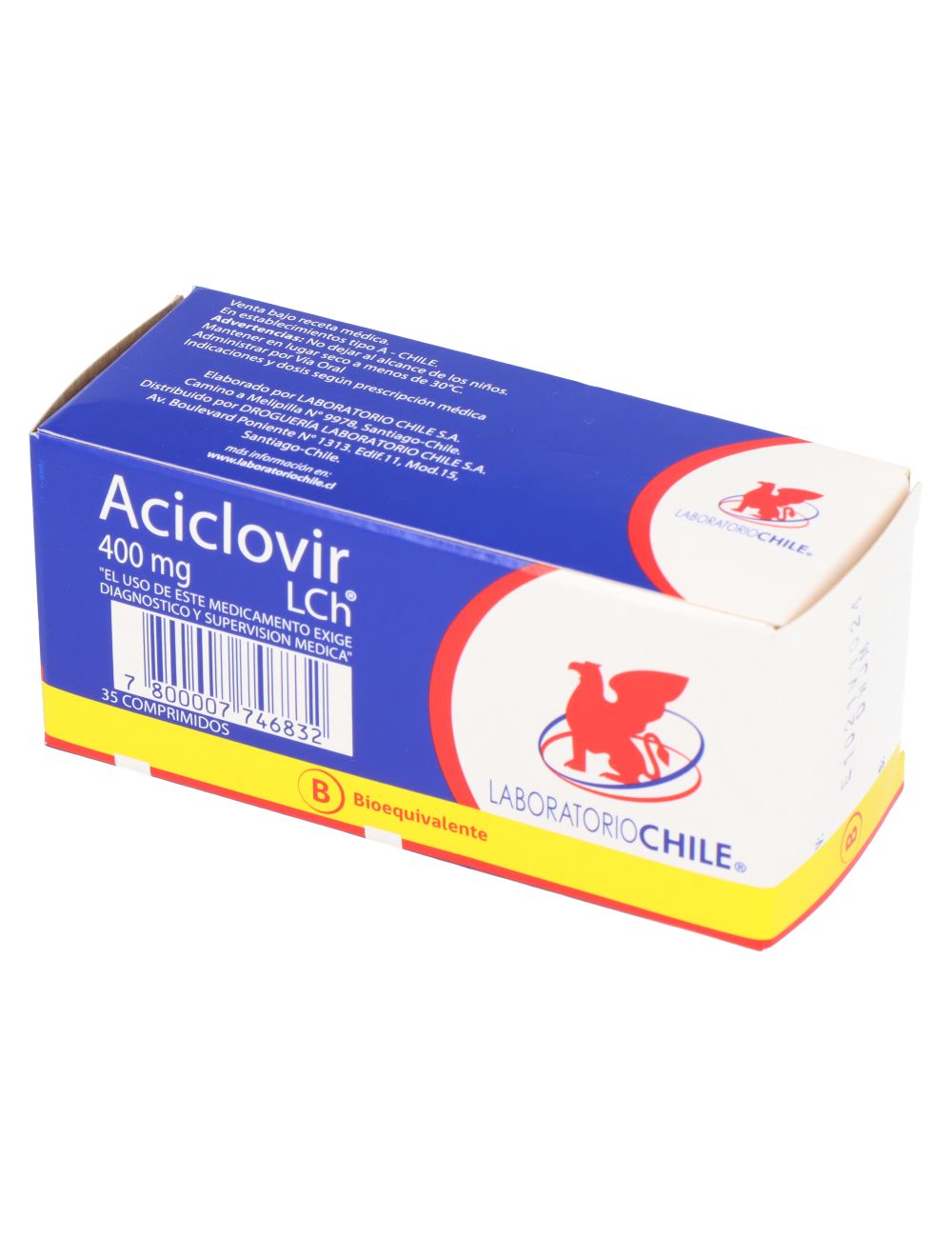 Precio Aciclovir 400 mg 35 Comprimidos | Farmalisto CL