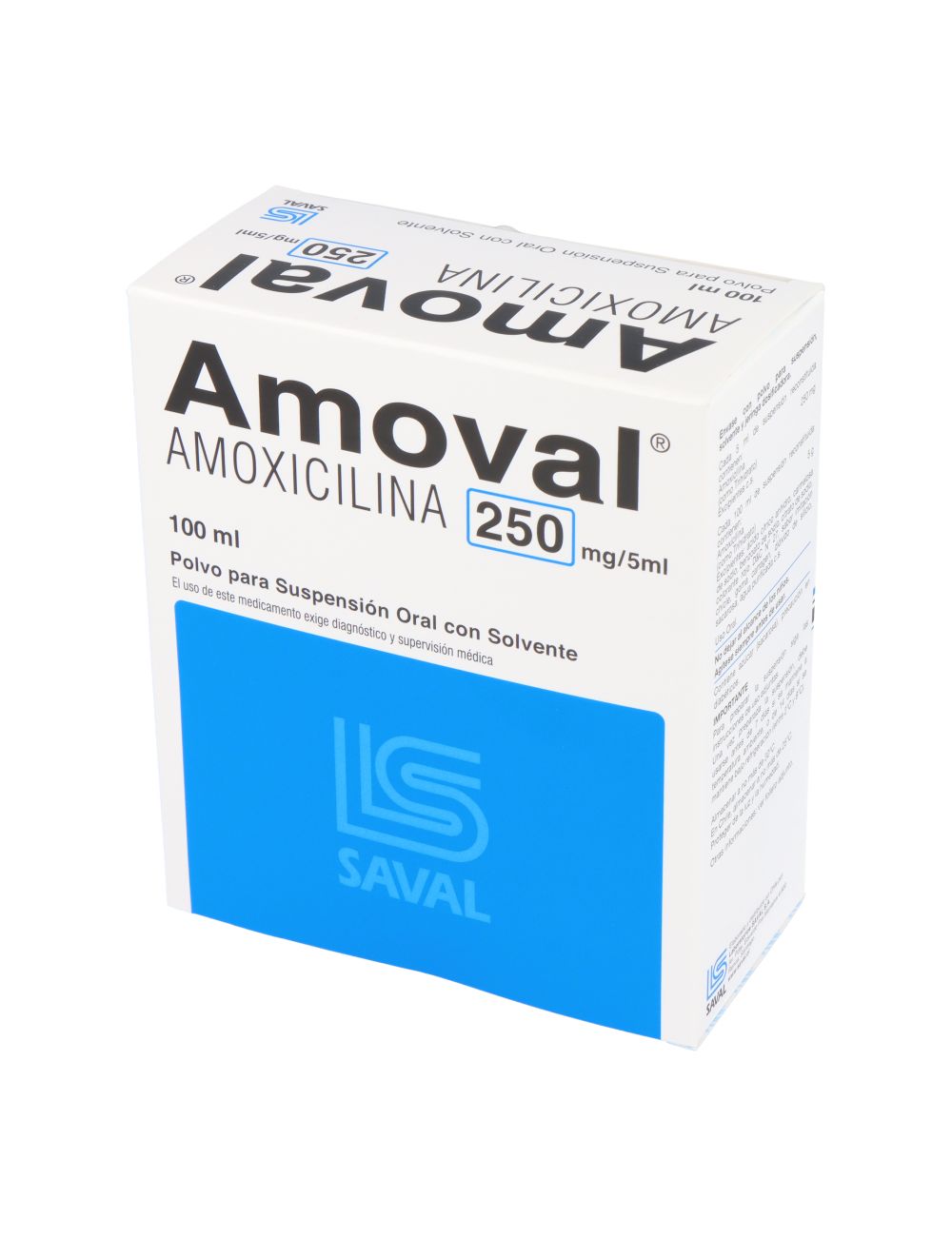AMOVAL AMOXILINA 250MG/5ML POLVO PARA SUSPENSION ORAL 100 ML LAB. SAVAL