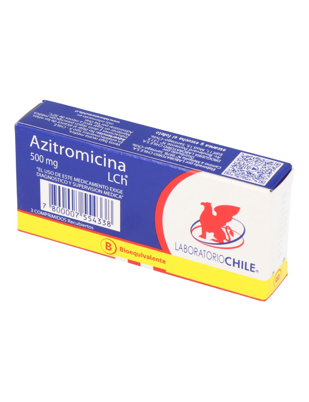 AZITROMICINA 500 MG 6 COMPRIMIDOS RECUBIERTOS BIOEQUIVALENTE MINTLAB