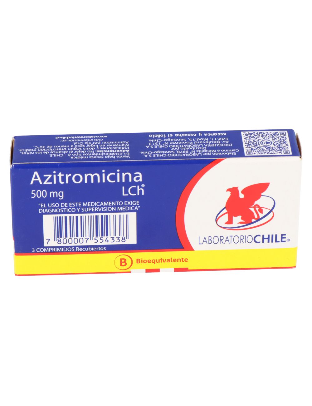 Precio Azitromicina 500 mg 3 Comprimidos | Farmalisto CL