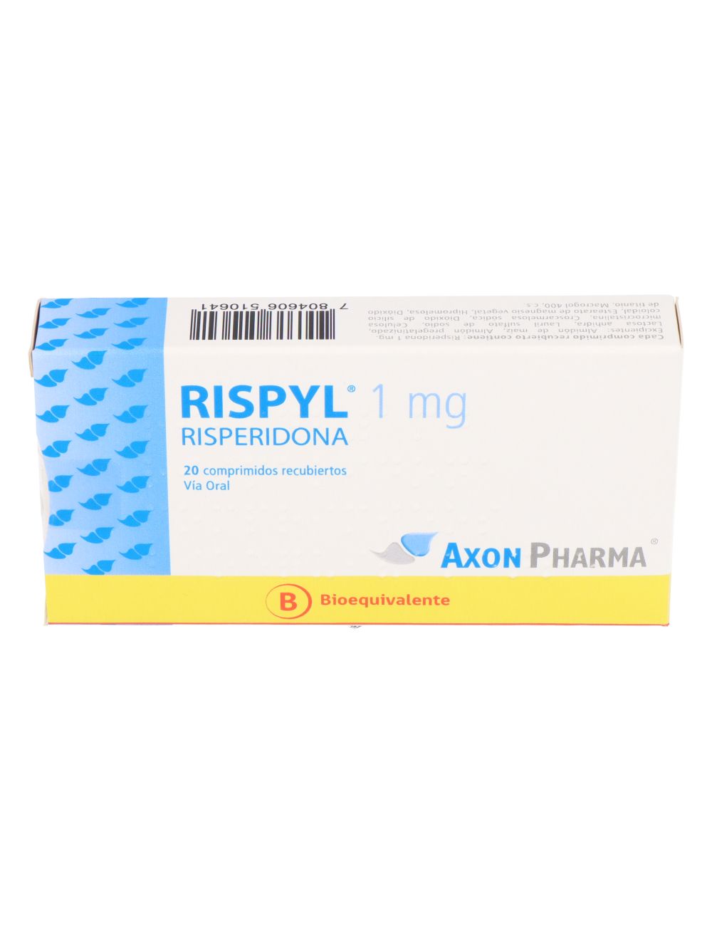 RISPERIDONA RISPYL 1 MG 20 COMPRIMIDOS BIOEQUIVALENTE AXON PHARMA