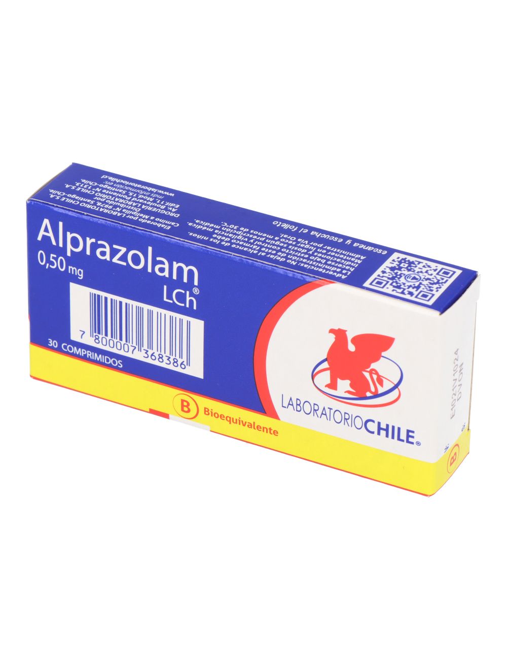 Precio Alprazolam 0.5 mg 30 Comprimidos | Farmalisto CL