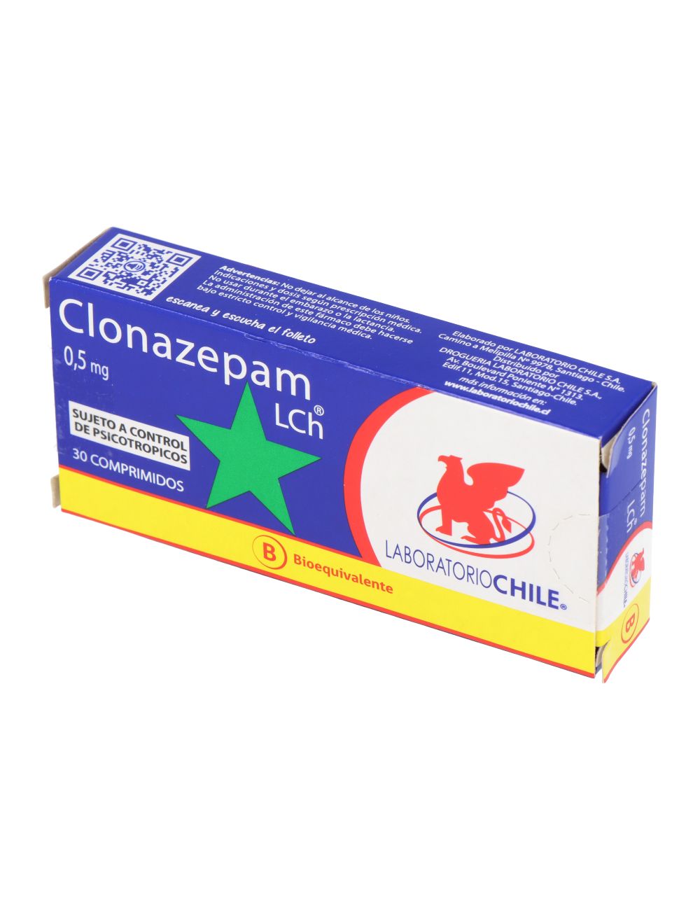 Precio Clonazepam 0.5 mg 30 Comprimidos | Farmalisto CL