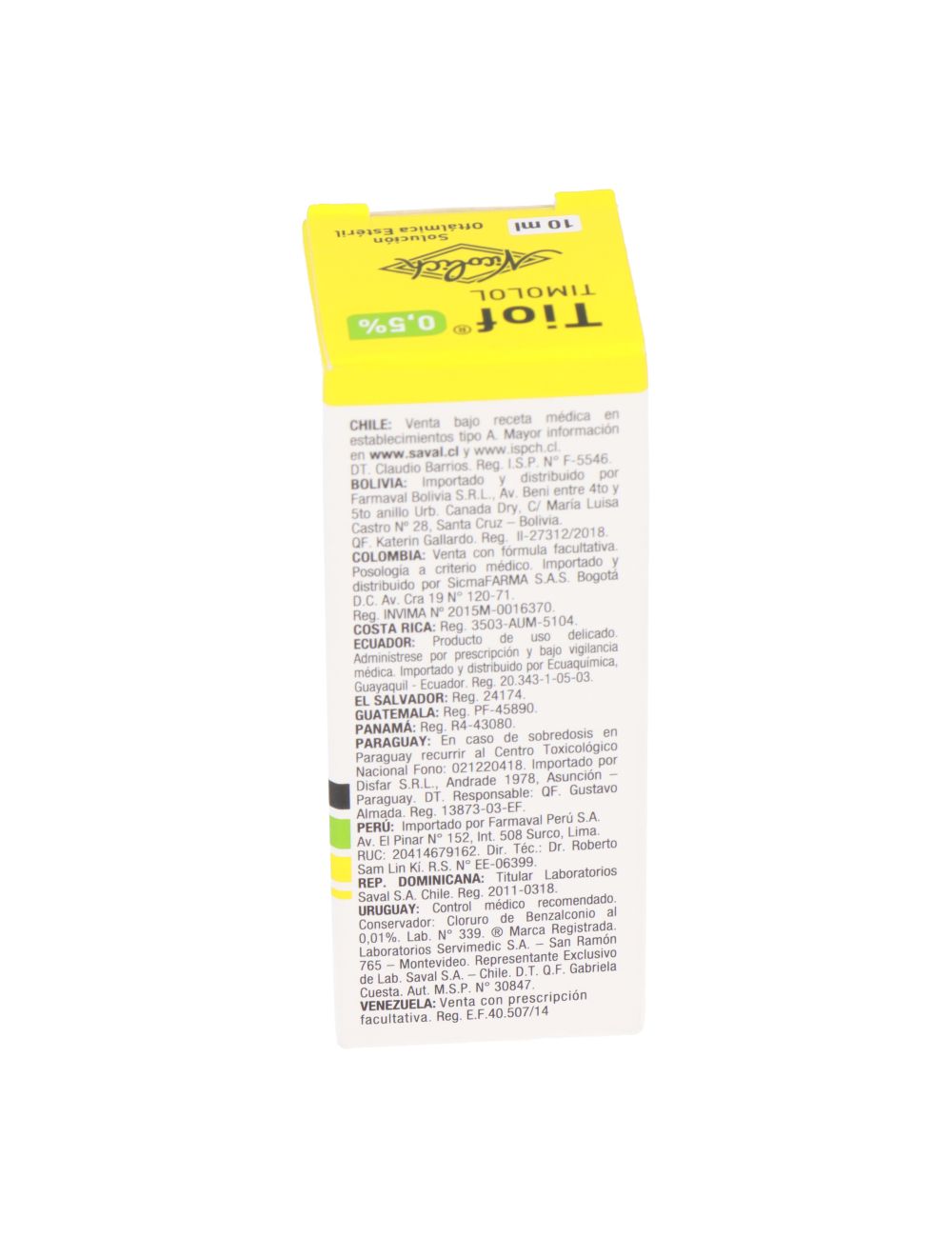 Precio Tiof 0.5% Solucion Oftalmica 10 mL | Farmalisto CL