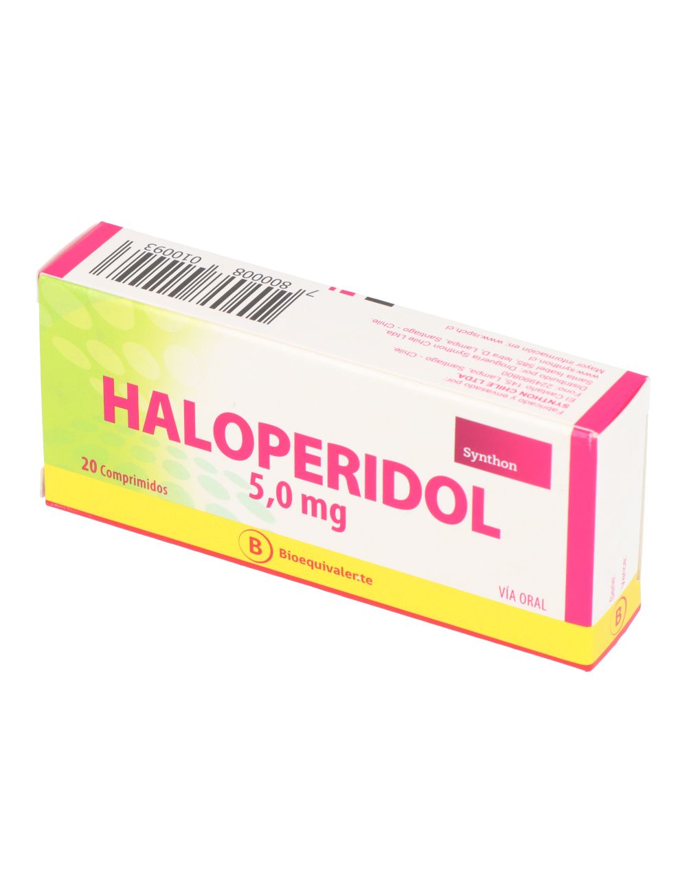 HALOPERIDOL 5 MG 20 COMPRIMIDOS BIOEQUIVALENTE SYNTHON CENABAST