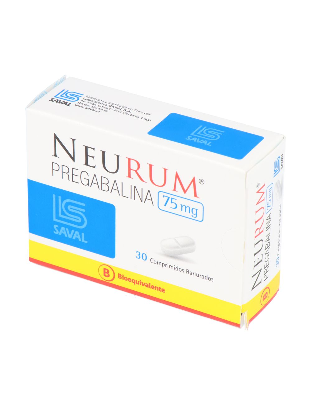 PREGABALINA NEURUM 75MG 30 COMPRIMIDOS RANURADOS BIOEQUIVALENTE ... PREGABALINA NEURUM 75MG 30 COMPRIMIDOS RANURADOS BIOEQUIVALENTE ...