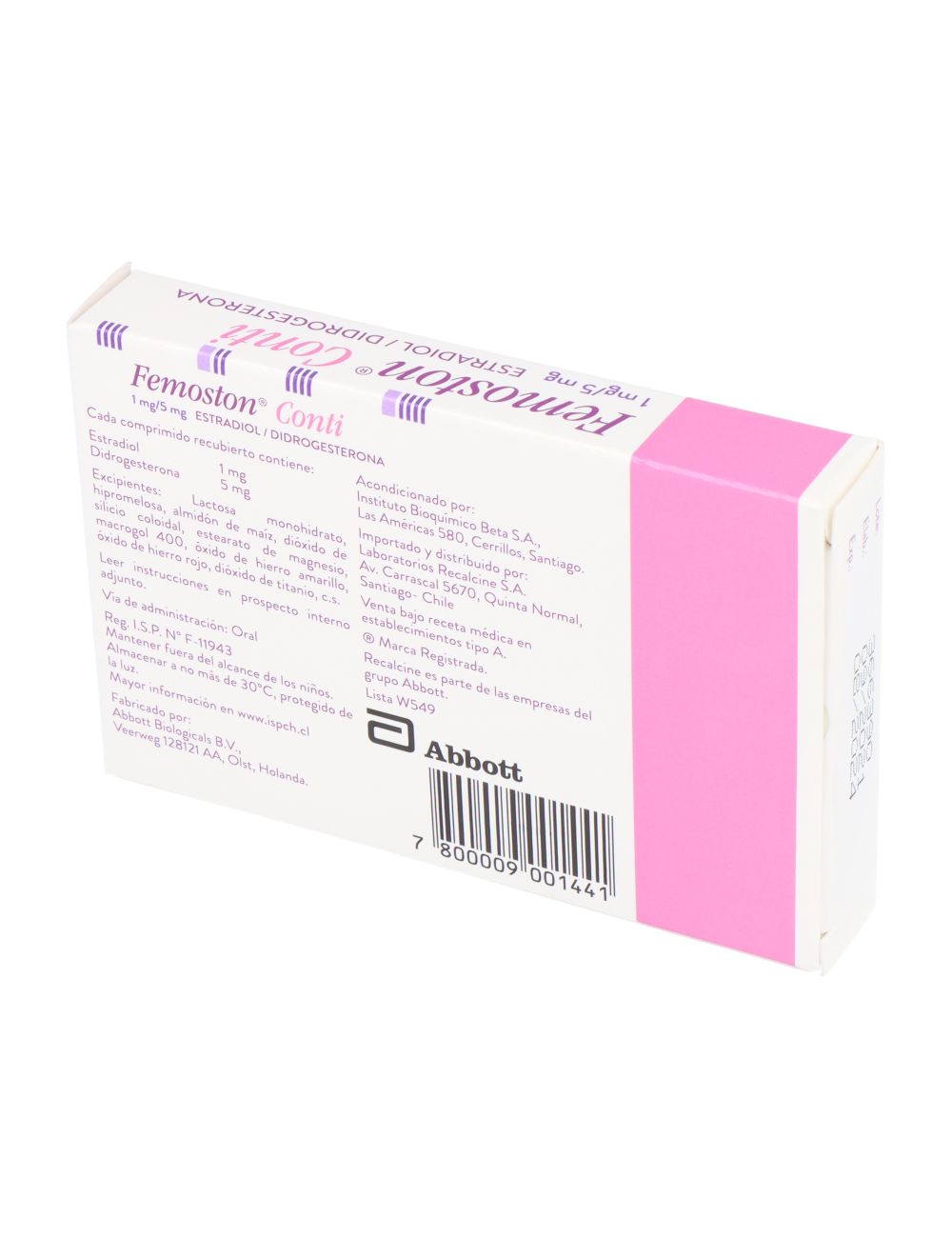 FEMOSTON CONTI ESTRADIOL 1MG / DIDROGESTERONA 5MG 28 COMPRIMIDOS ...