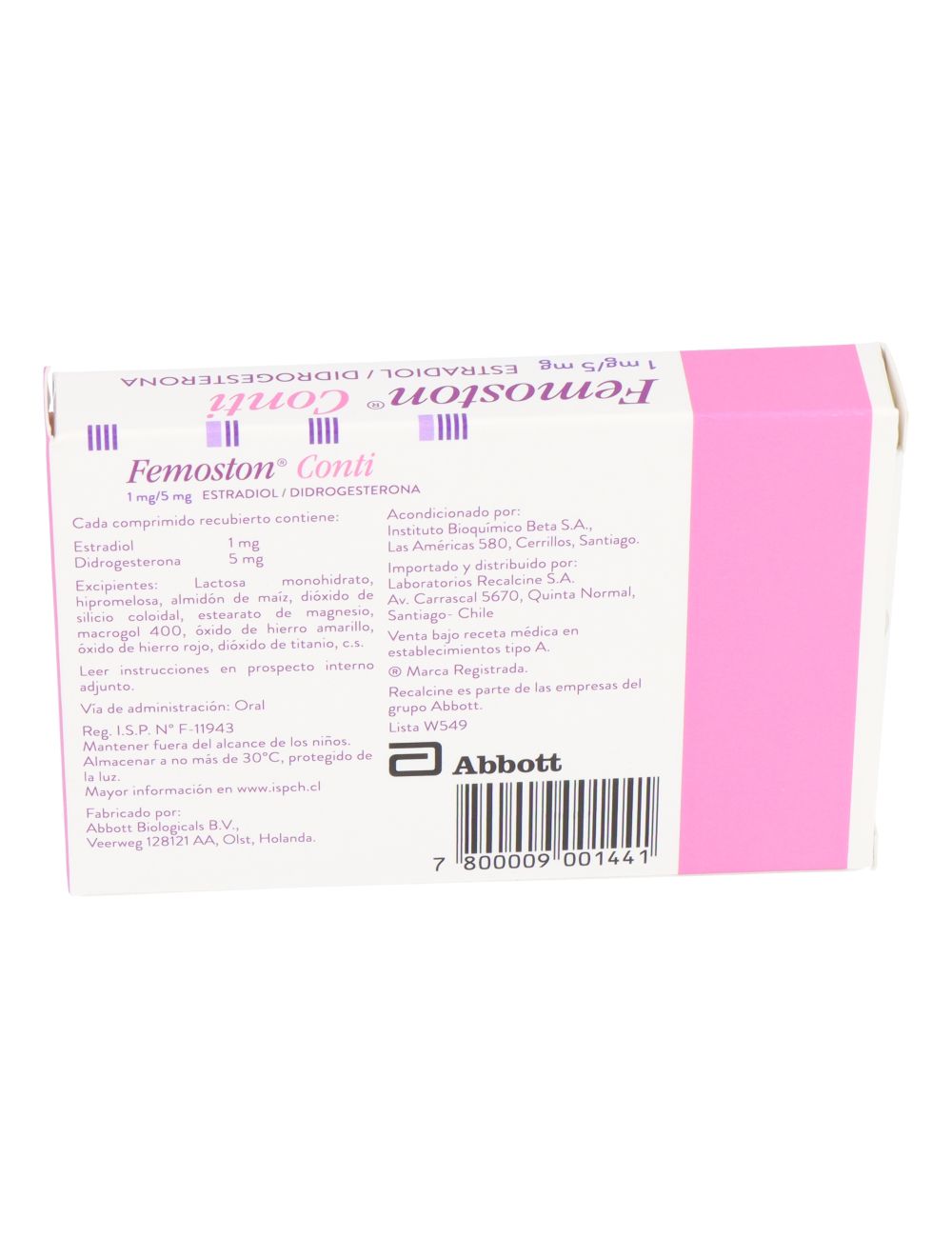FEMOSTON CONTI ESTRADIOL 1MG / DIDROGESTERONA 5MG 28 COMPRIMIDOS ...