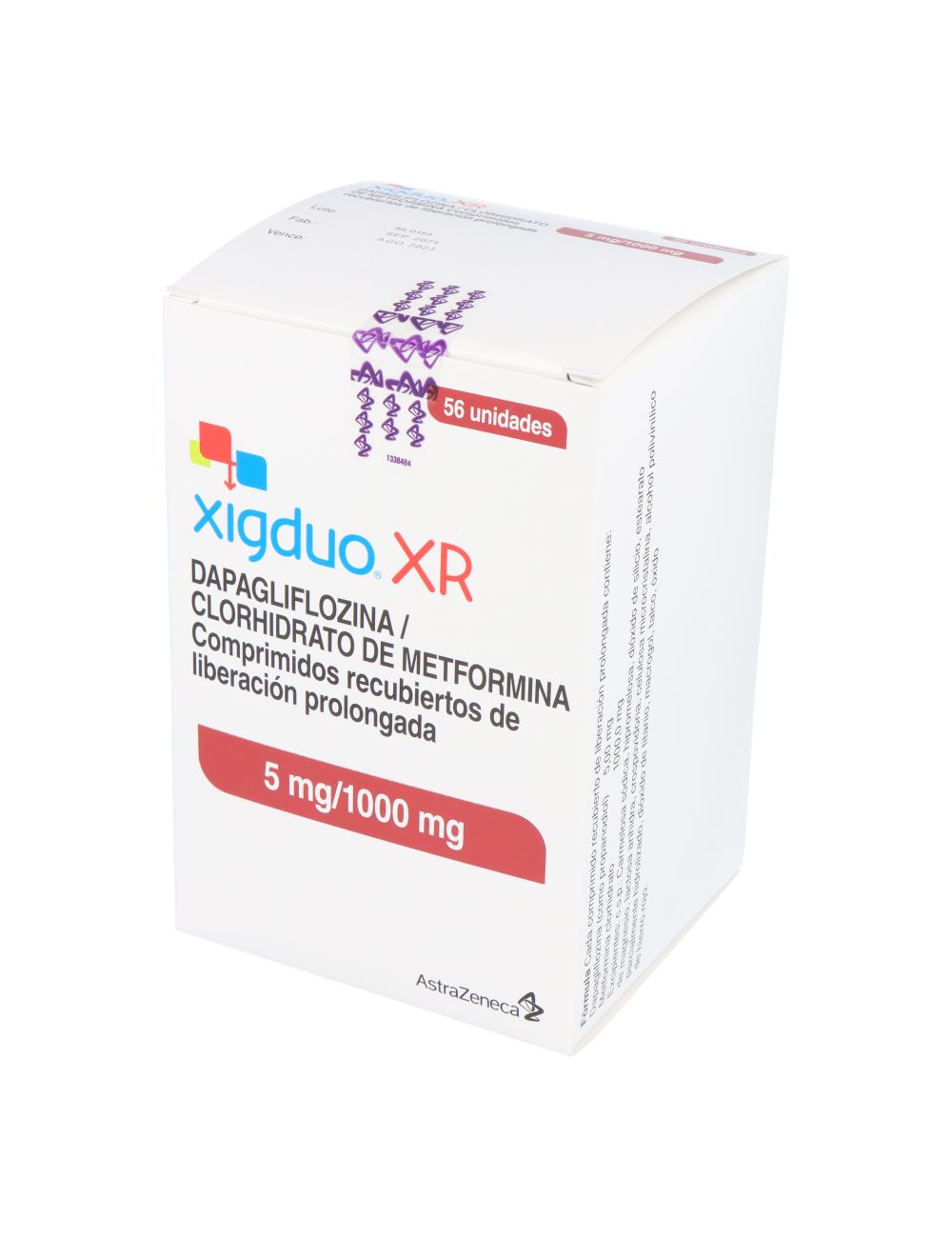 Precio Xigduo XR 5 mg/1000 mg 56 Unidades | Farmalisto CL
