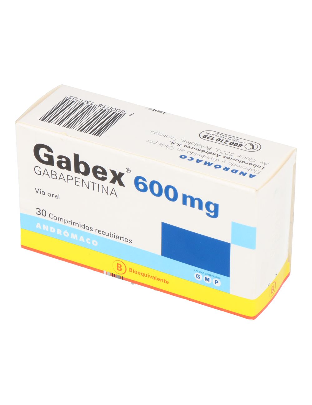 Precio Gabepentina Gabex 600 mg 30 Comprimidos | Farmalisto CL