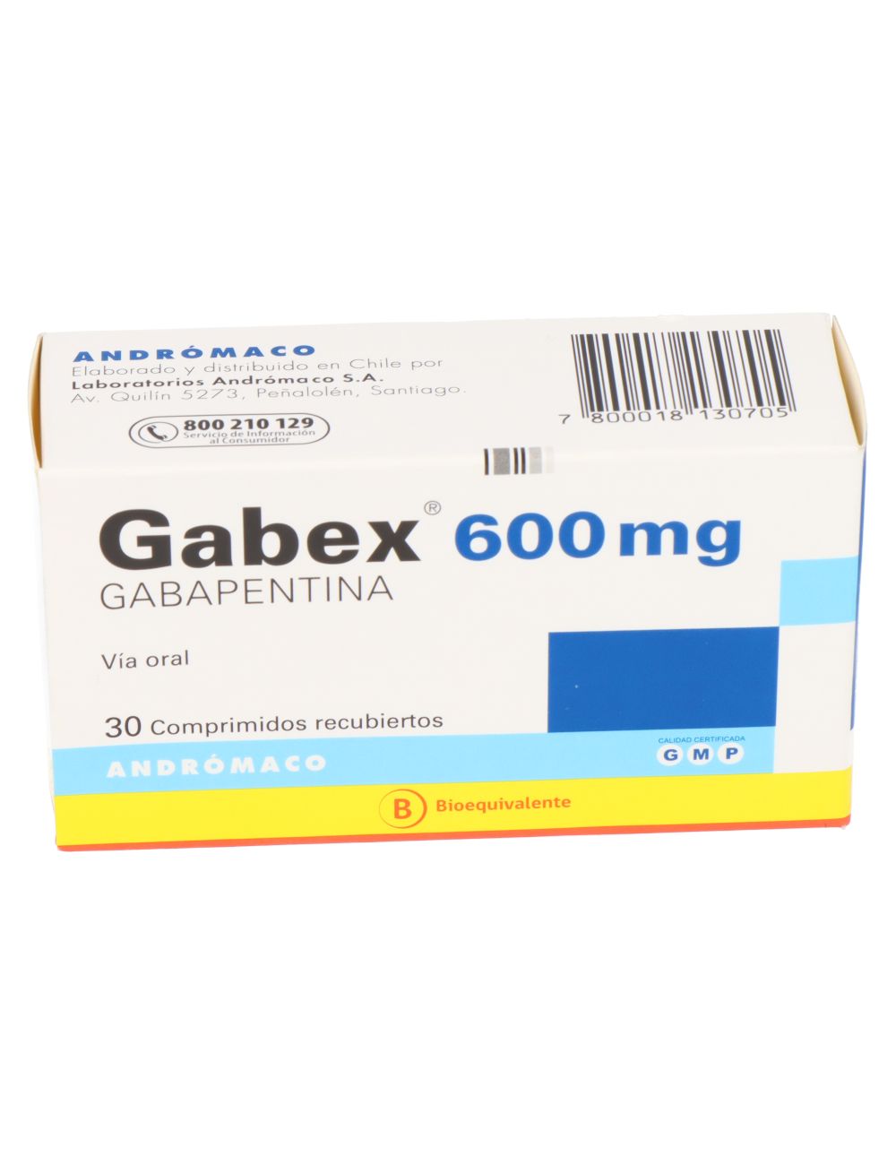 Precio Gabepentina Gabex 600 mg 30 Comprimidos | Farmalisto CL