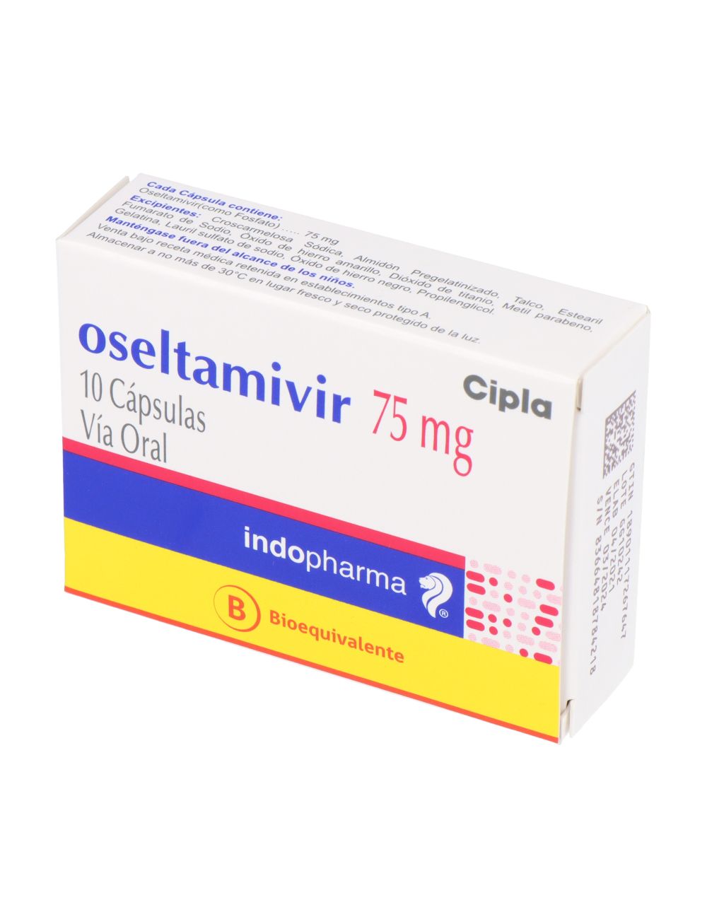 Precio Oseltamivir 75 mg 10 Capsulas | Farmalisto CL