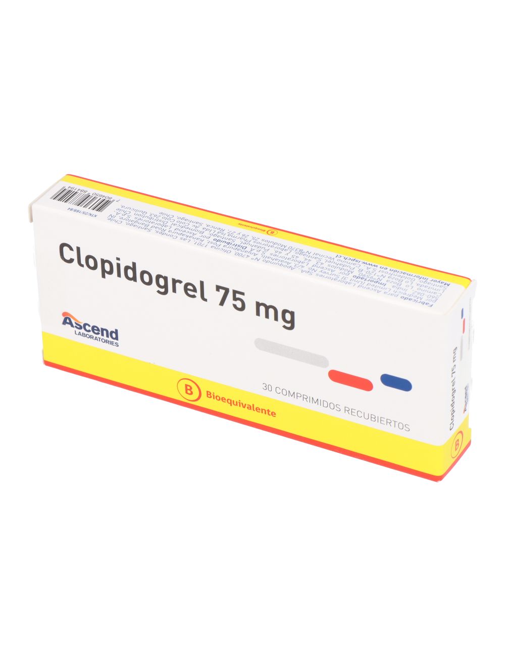 Precio Clopidogrel 75 mg 30 Comprimidos | Farmalisto CL