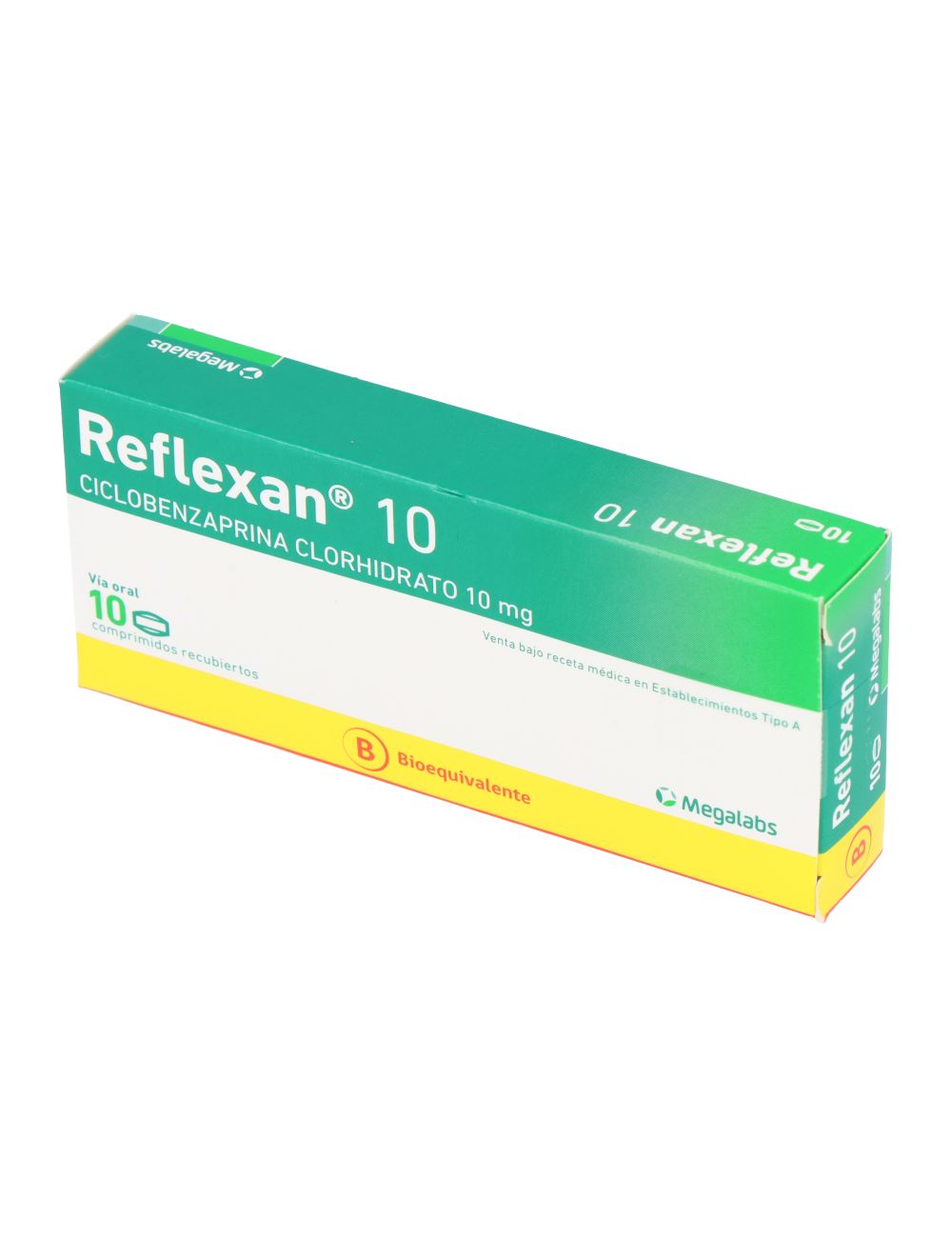 REFLEXAN 10MG. CICLOBENZAPRINA 10 COMPRIMIDOS RECUBIERTOS ...