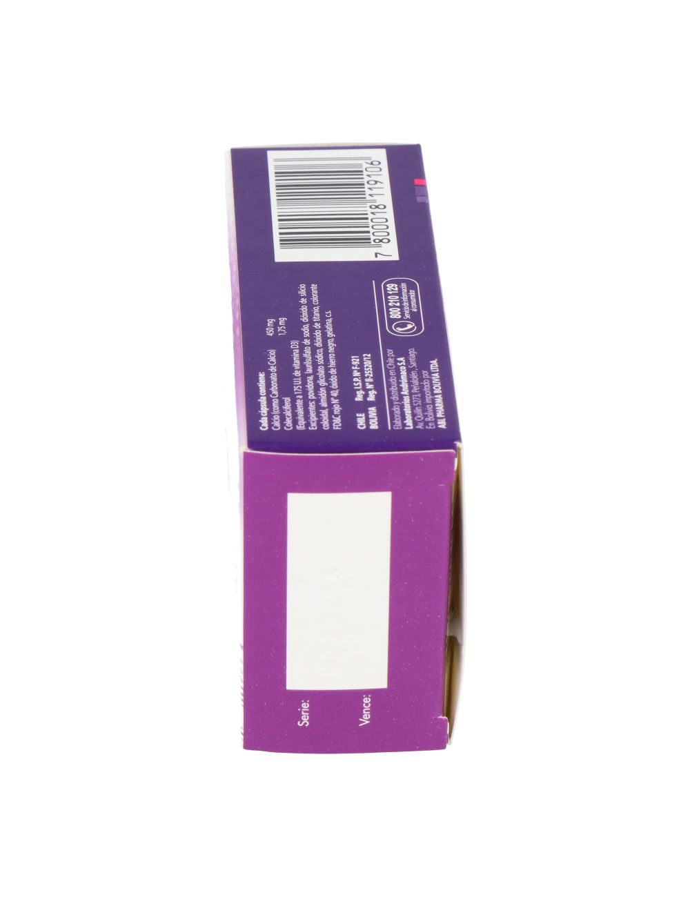 ELCAL D FORTE CALCIO 450MG/VITAMINA D 175 UI 30 CAPSULAS LAB.ANDROMACO