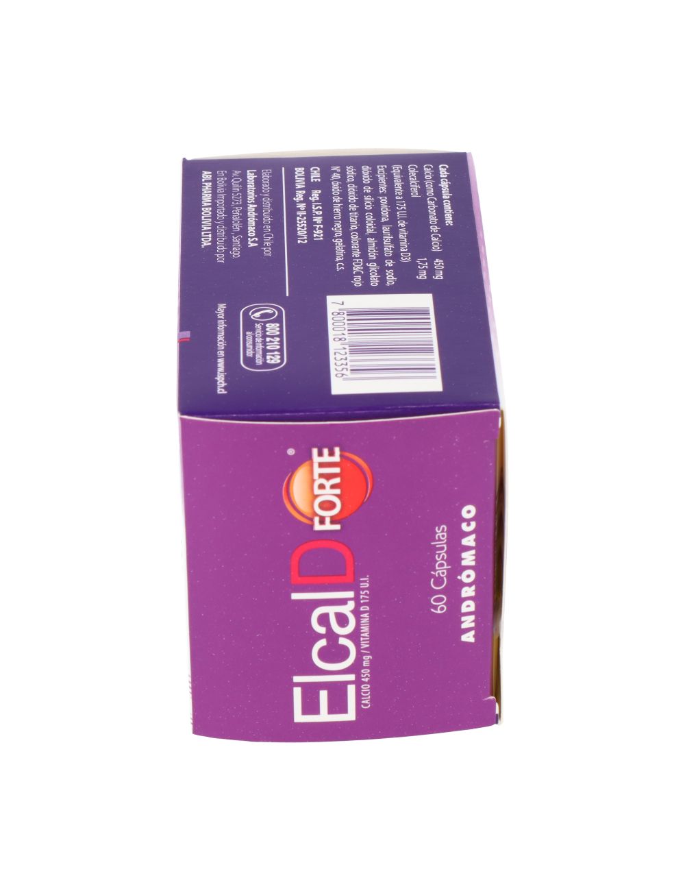 ELCAL D FORTE CALCIO 450MG / VITAMINA D 175U.I. 60 CAPSULAS LAB. ANDROMACO