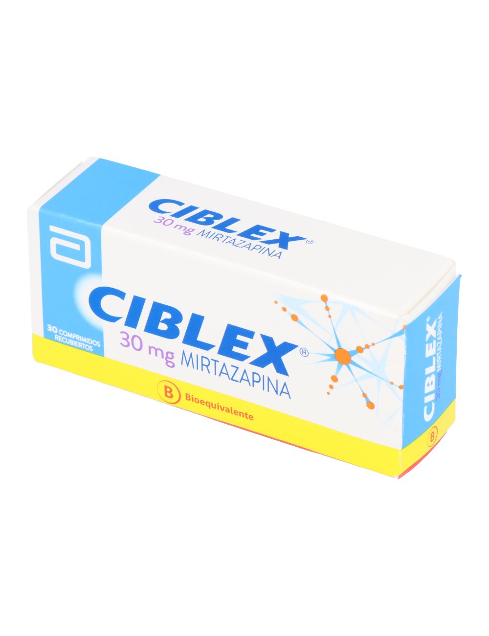 CIBLEX 30MG (MIRTAZAPINA) X 30 COMPRIMIDOS BIOEQUIVALENTE LABORATORIO ...