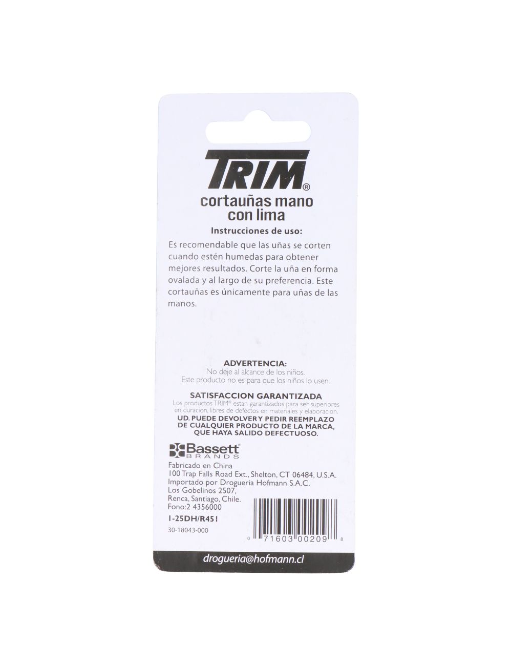 CORTAUÑAS MANO CON LIMA NAIL CARE TRIM