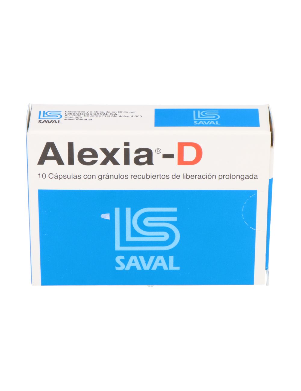 ALEXIA-D FEXOFENADINA PSEUDOEFEDRINA 10 CAPSULAS CON GRANULOS RECUBIERTOS DE LIBERACION ...