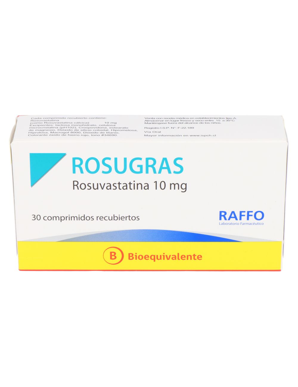 ROSUGRAS ROSUVASTATINA 10 MG 30 COMPRIMIDOS RECUBIERTOS BIOEQUIVALENTE ...