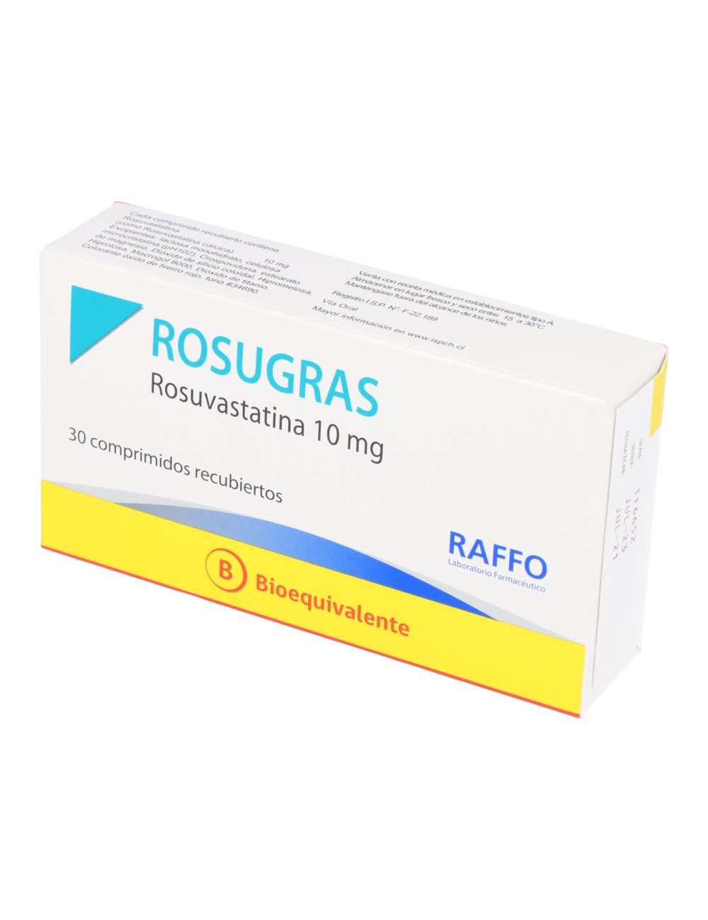 ROSUGRAS ROSUVASTATINA 10 MG 30 COMPRIMIDOS RECUBIERTOS BIOEQUIVALENTE ...