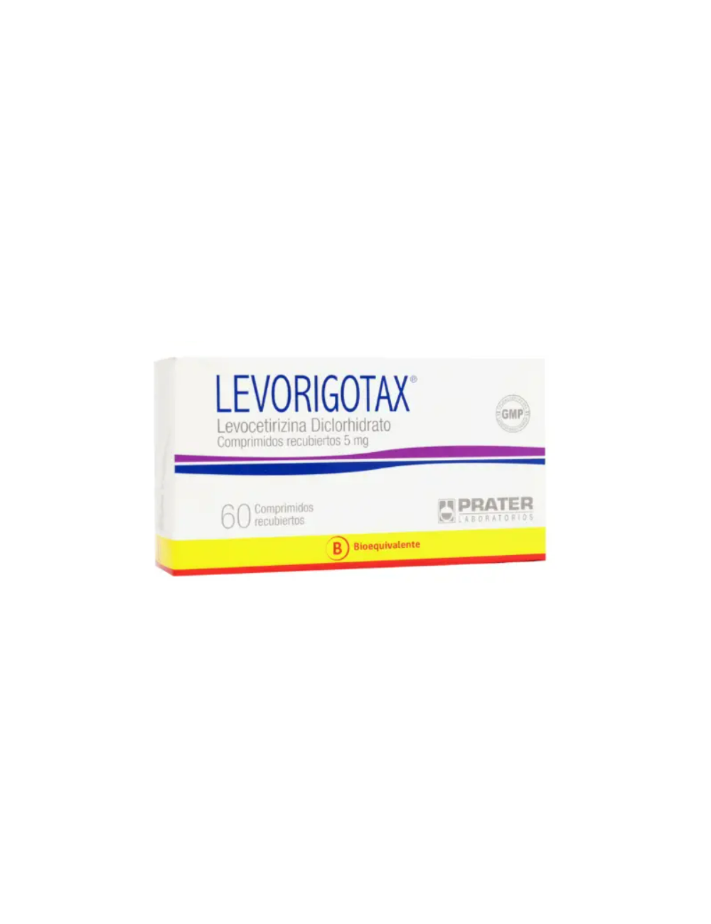 LEVORIGOTAX LEVOCETIRIZINA 5 MG 60 COMPRIMIDOS BIOEQUIVALENTE PRATER
