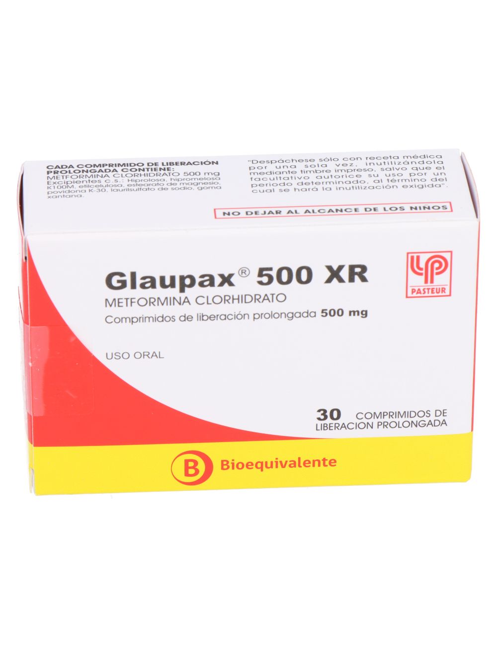 METFORMINA GLAUPAX XR 500 MG 30 COMPRIMIDOS LIBERACION PROLONGADA ...