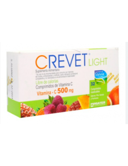 CREVET LIGHT VITAMINA C ACIDO ASCORBICO 500 MG 32 COMPRIMIDOS PRATER