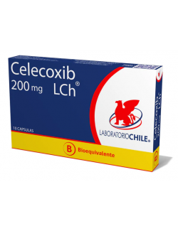 CELECOXIB 200MG 10 CAPSULAS BIOEQUIVALENTE LABORATORIO CHILE