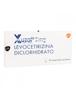 XUZAL 5MG LEVOCETIRIZINA DICLORHIDRATO 30 COMPRIMIDOS LABORATORIO GSK