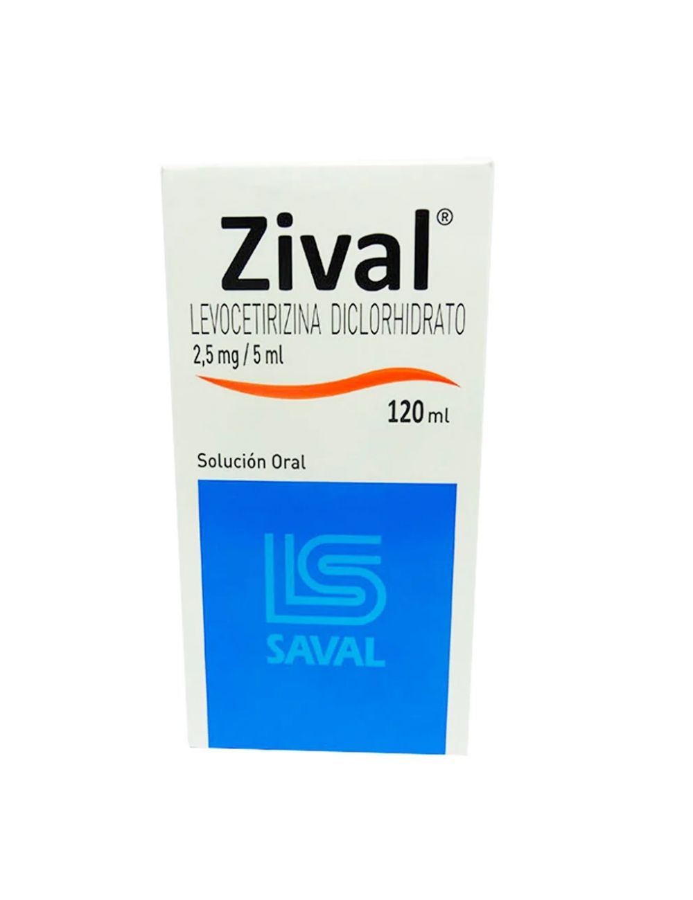 ZIVAL LEVOCETIRIZINA 2.5 MG/5 ML 120 ML SOLUCION ORAL LAB.SAVAL