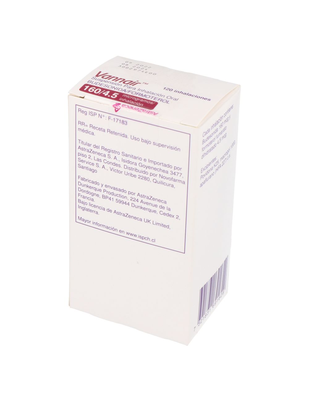 VANNAIR 160/4.5 MCG BUDESINIDA FORMOTEROL SUSPENSION PARA INHALACION ...