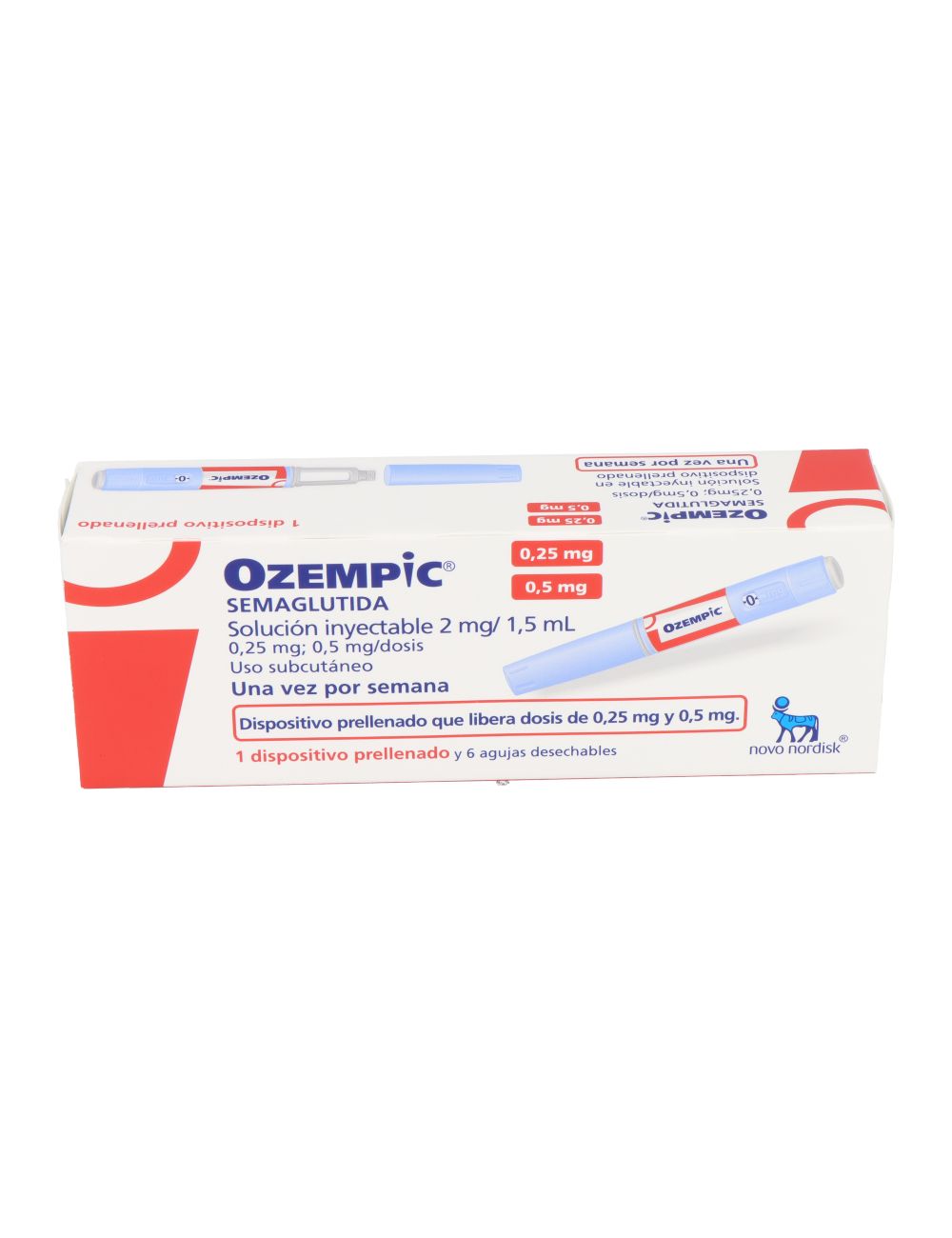 OZEMPIC SEMAGLUTIDA 2 MG/1.5 ML SOLUCION INYECTABLE 1 DISPOSITIVO PRELLENADO + 6 AGUJAS ...