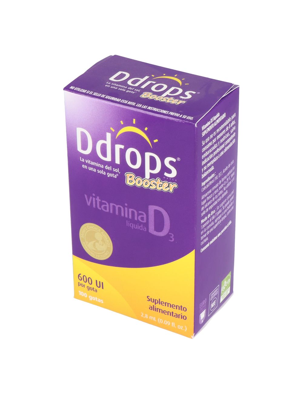 DDROPS BOOSTER VITAMINA D3 600 UI 100 GOTAS 2,8 ML