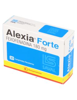 ALEXIA FORTE FEXOFENADINA 180MG 10 COMP.RIMIDOS RECUBIERTOS ...
