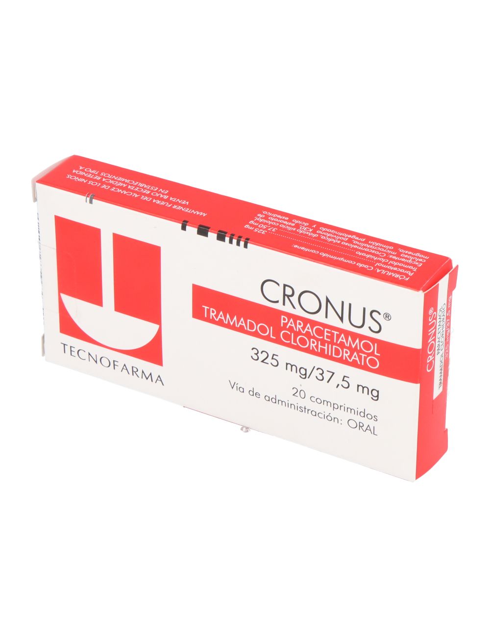 CRONUS PARACETAMOL TRAMADOL CLORHIDRATO 325MG/37,5MG 20 COMPRIMIDOS LAB ...
