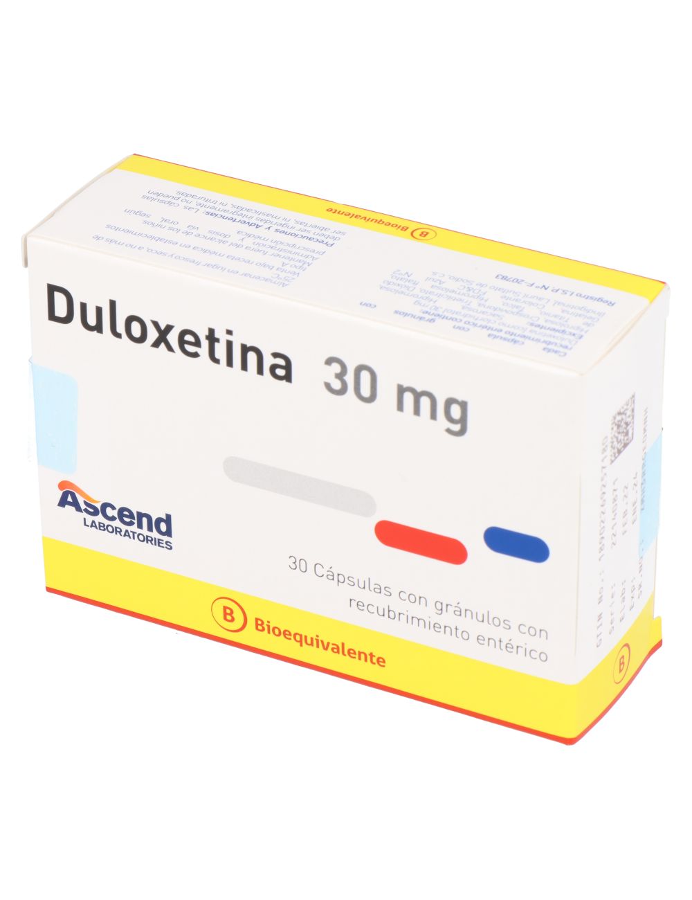 DULOXETINA 30MG 30 CAPSULAS CON GRANULOS RECUBRIMIENTO ENTERICO ...