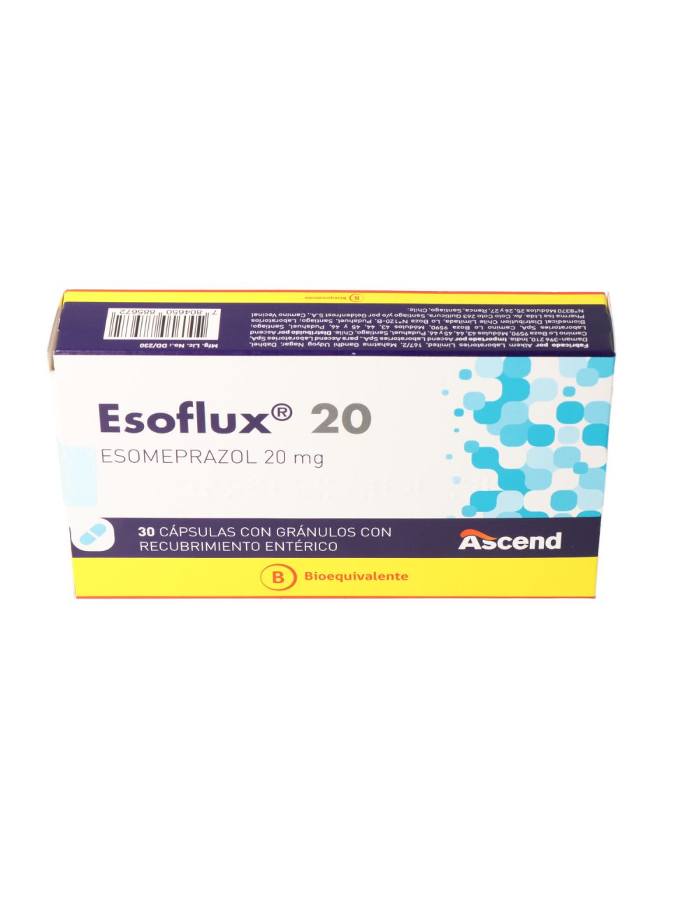 ESOFLUX ESOMEPRAZOL 20 MG 14 TABLETAS CENABAST