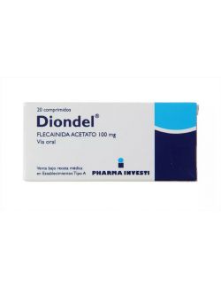 DIONDEL FLECAINIDA ACETATO 100MG 20 COMPRIMIDOS PHARMA INVESTI